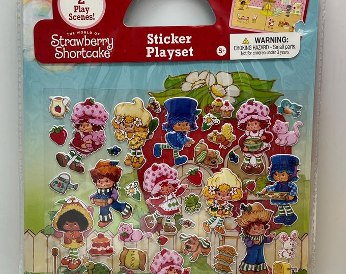 Strawberry Shortcake Sticker Playset With Reusable Stickers - Etsy