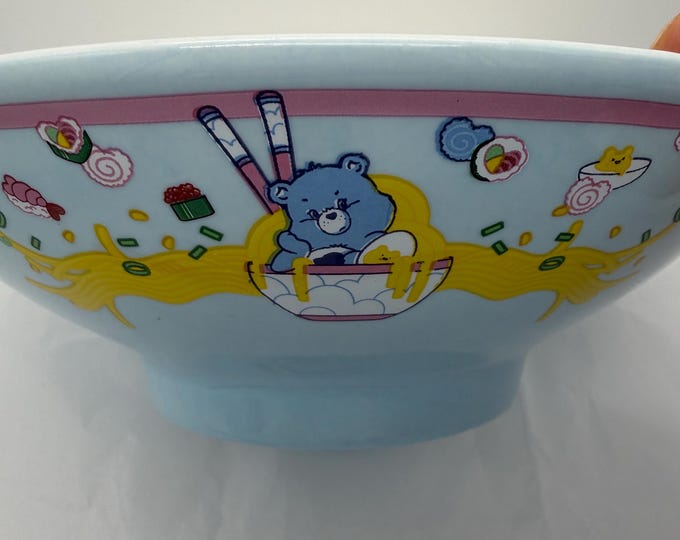Care Bears Grumpy Bear Large Ramen Bowl With Chopsticks - Etsy