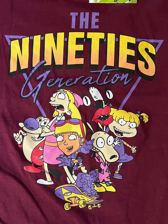 Nickelodeon Kids Cartoon stars tee ladies size L - Gem