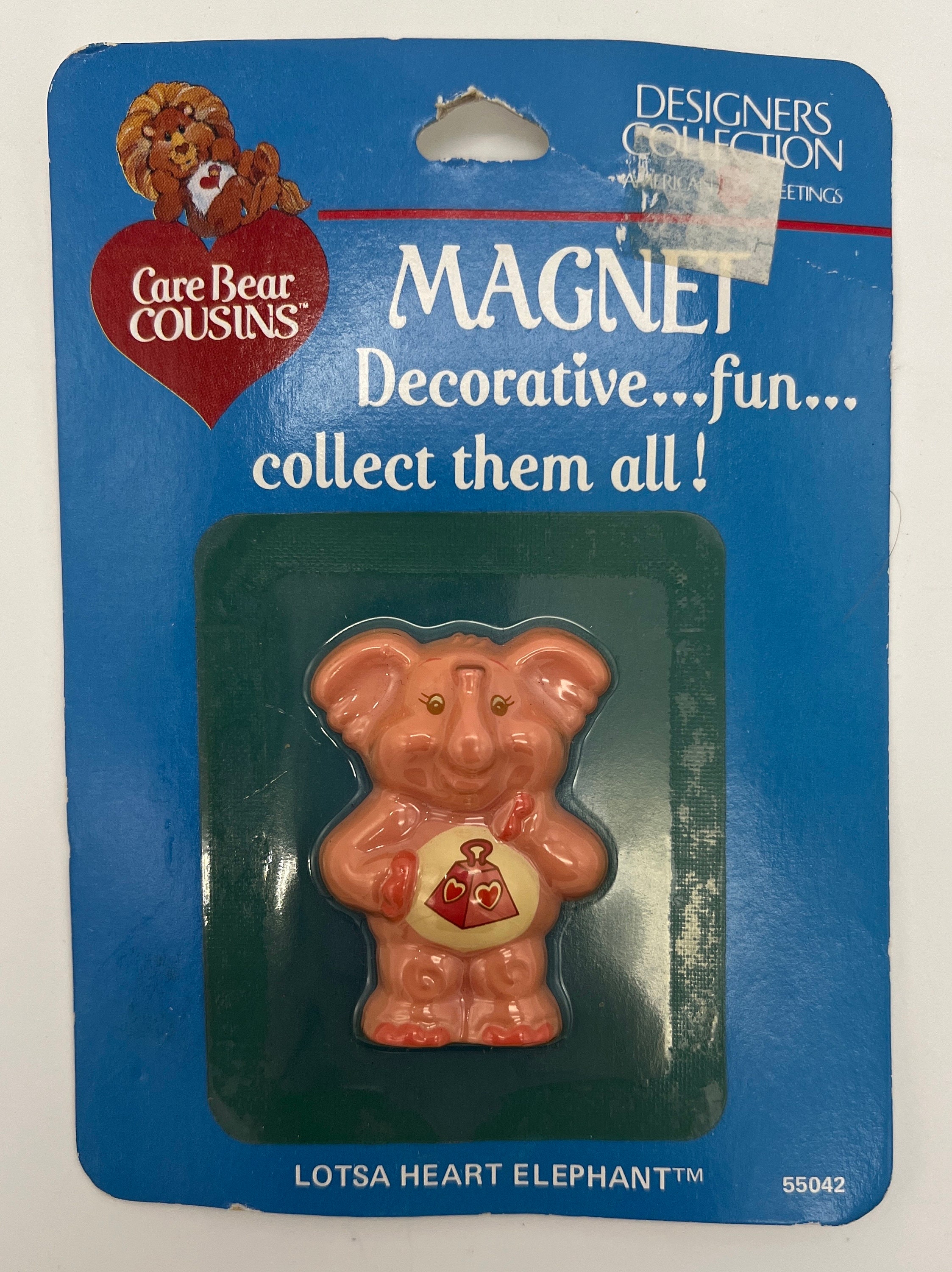 Vintage Care Bear Cousins Lotsa Heart Elephant Magnet, Carded - Etsy