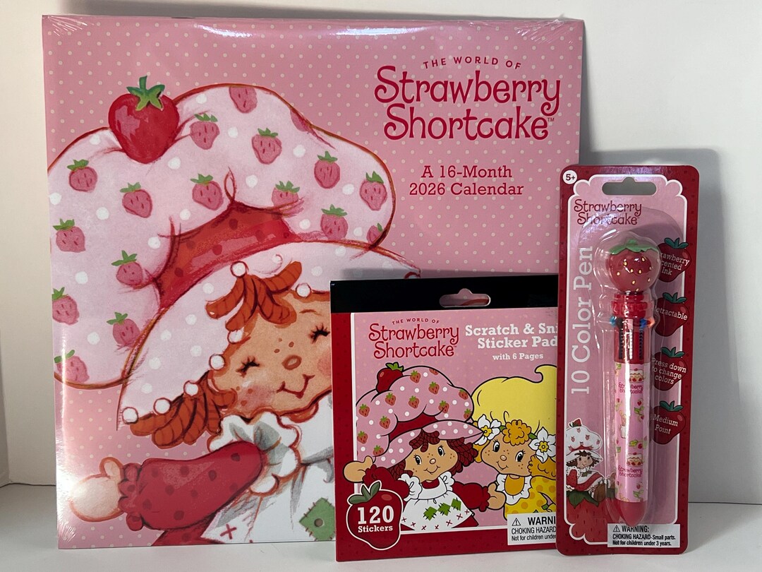 Strawberry Shortcake 2026 Wall Calendar With Scented Pen and Scratch ...