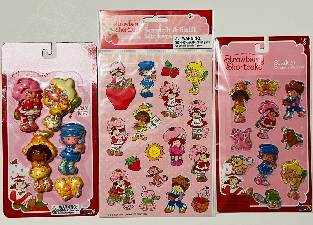 Strawberry Shortcake Scratch and Sniff Sticker Lot - Etsy