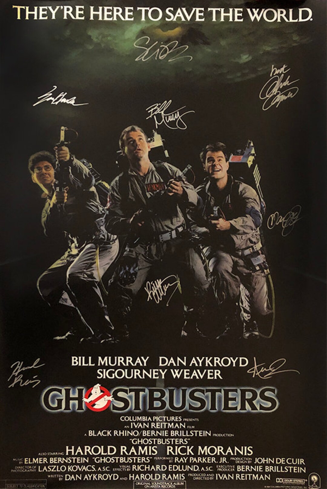 Signed Ghostbusters Movie Poster - Etsy