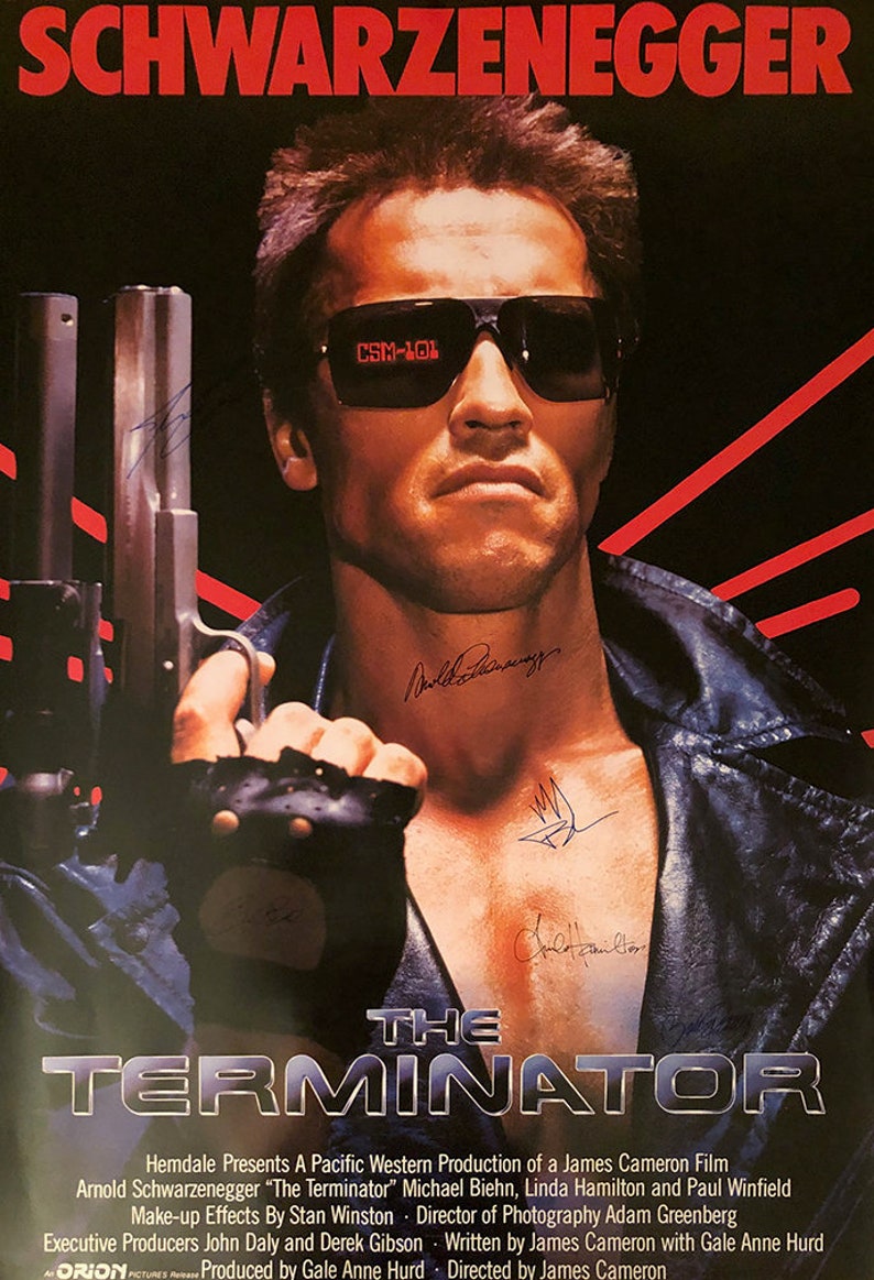 Signed the Terminator Movie Poster - Etsy