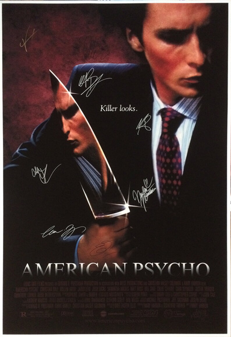 Signed American Psycho Movie Poster - Etsy