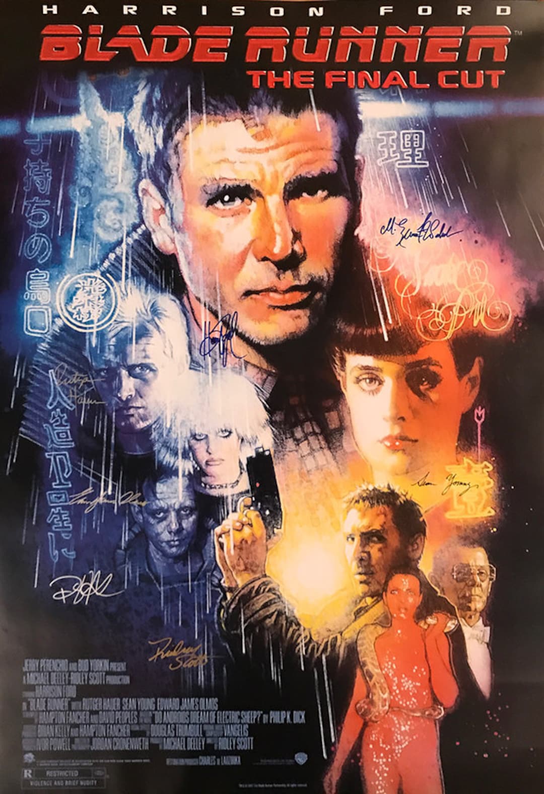 Signed Blade Runner Movie Poster - Etsy