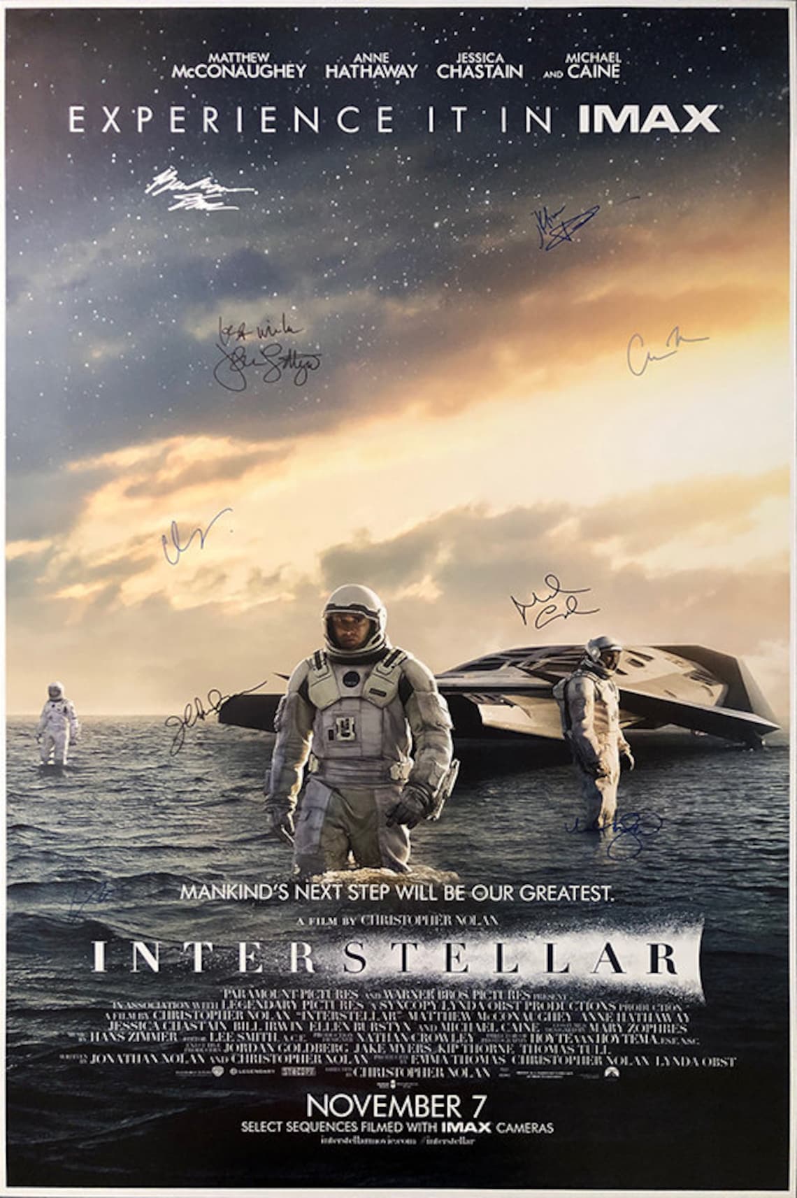 Signed Interstellar Movie Poster - Etsy