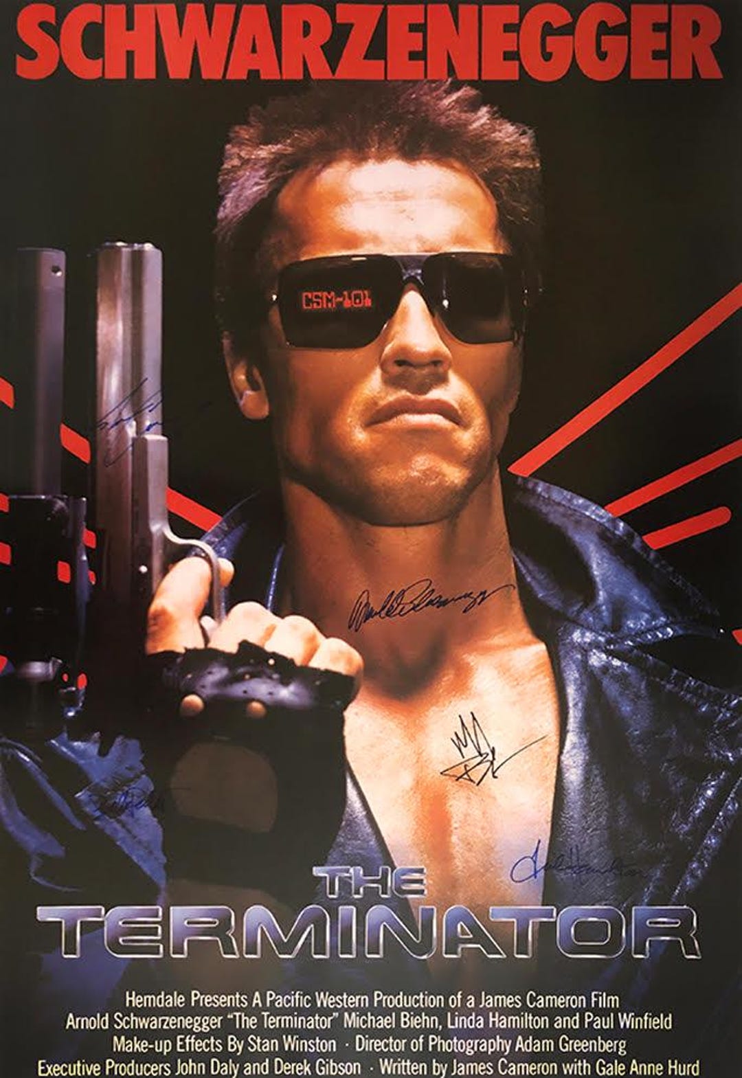 Signed the Terminator Movie Poster - Etsy