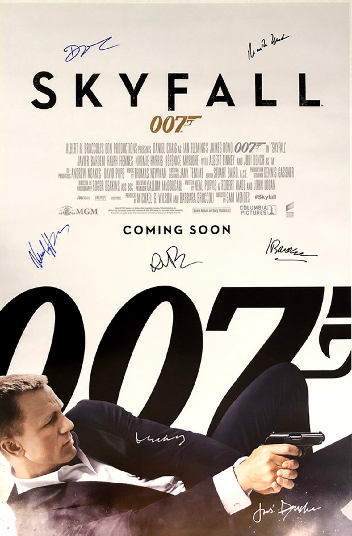 Signed Skyfall Movie Poster - Etsy