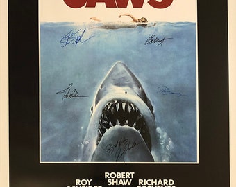 Signed Jaws Movie Poster - Etsy