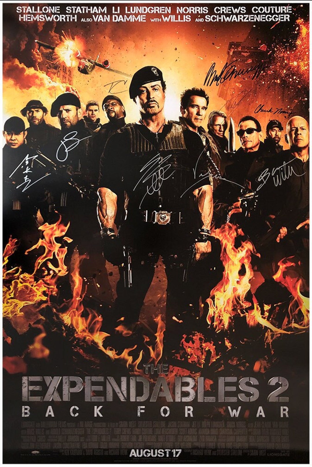 Signed the Expendables 2 Movie Poster - Etsy