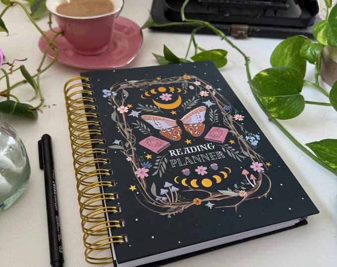 Reading Journal, Hardcover Reading Planner, Physical Book Journal ...
