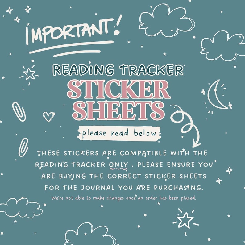 Reading Tracker ONLY- Monthly Reading Recap Stickers - Etsy