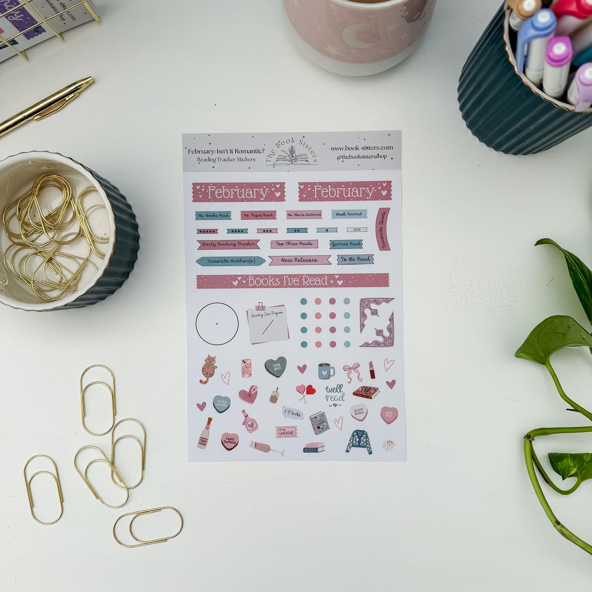 Reading Tracker ONLY- Monthly Reading Recap Stickers - Etsy
