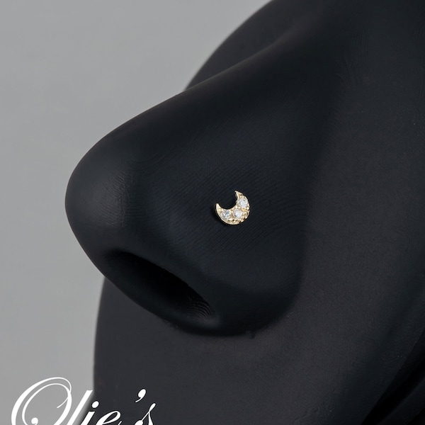 Moon Nose Ring - Etsy