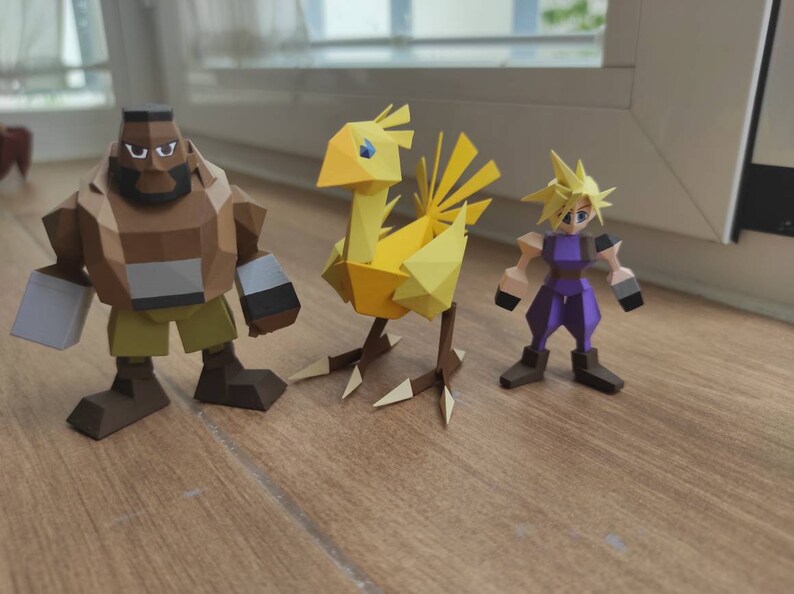 FFVII Golden Chocobo Figure/ Golden Chocobo Lowpoly Final Fantasy 7 ...