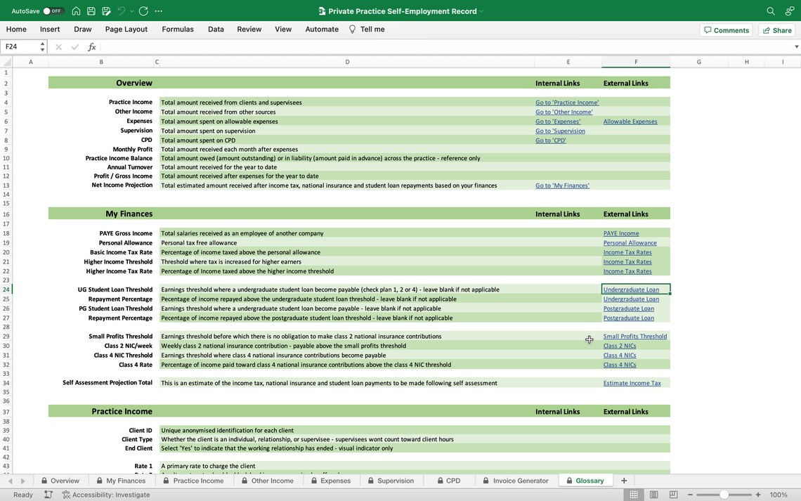 Private Practice Self-employment Record | Counselling and Psychotherapy ...
