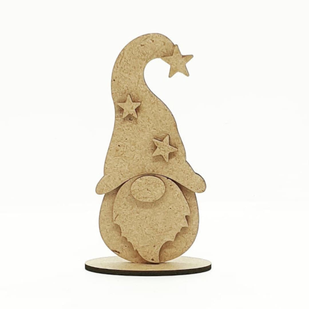 Freestanding Gnome Laser Cut AI Christmas Gnome Ai File Laser Cut Gnome ...