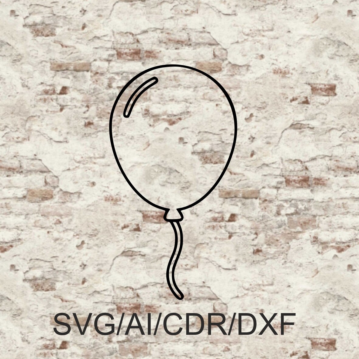 Balloon Svg , Balloons Files, Laser Cut , CDR, AI, DXF, Cricut ...