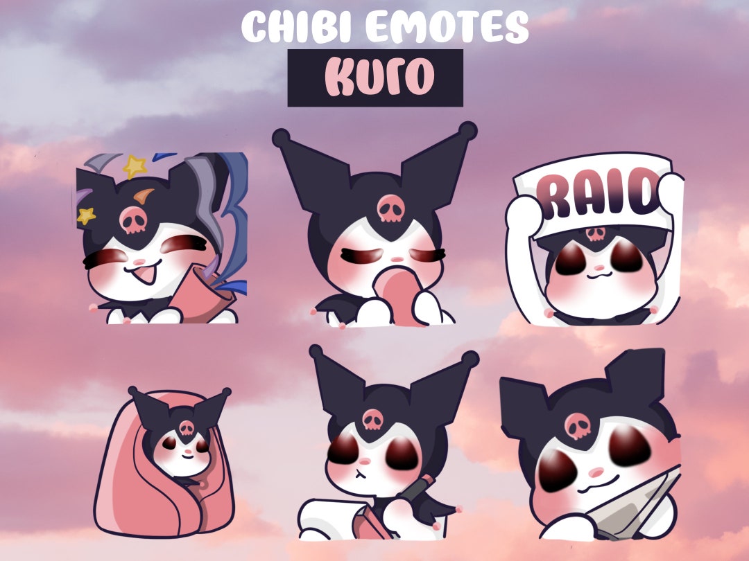 Kuro Emote Set for Twitch and Discord - Etsy