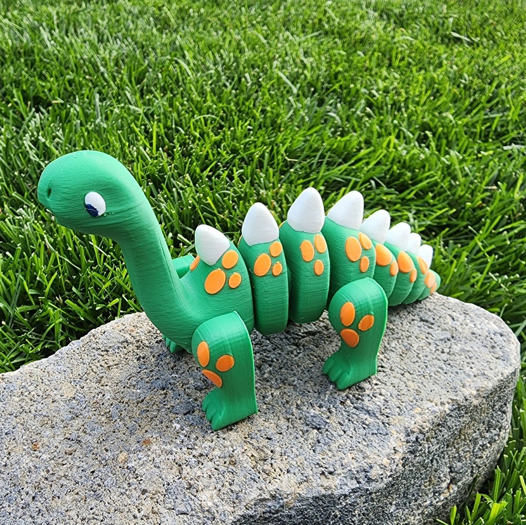 3D Printed Flexi Diplodocus: Poseable Dinosaur Fidget Toy - Etsy