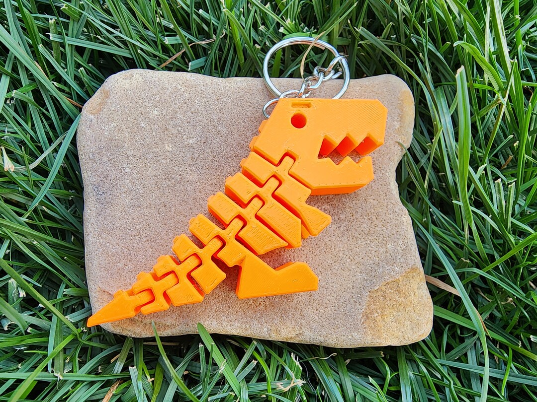 Flexible Dinosaur Keychain - Etsy