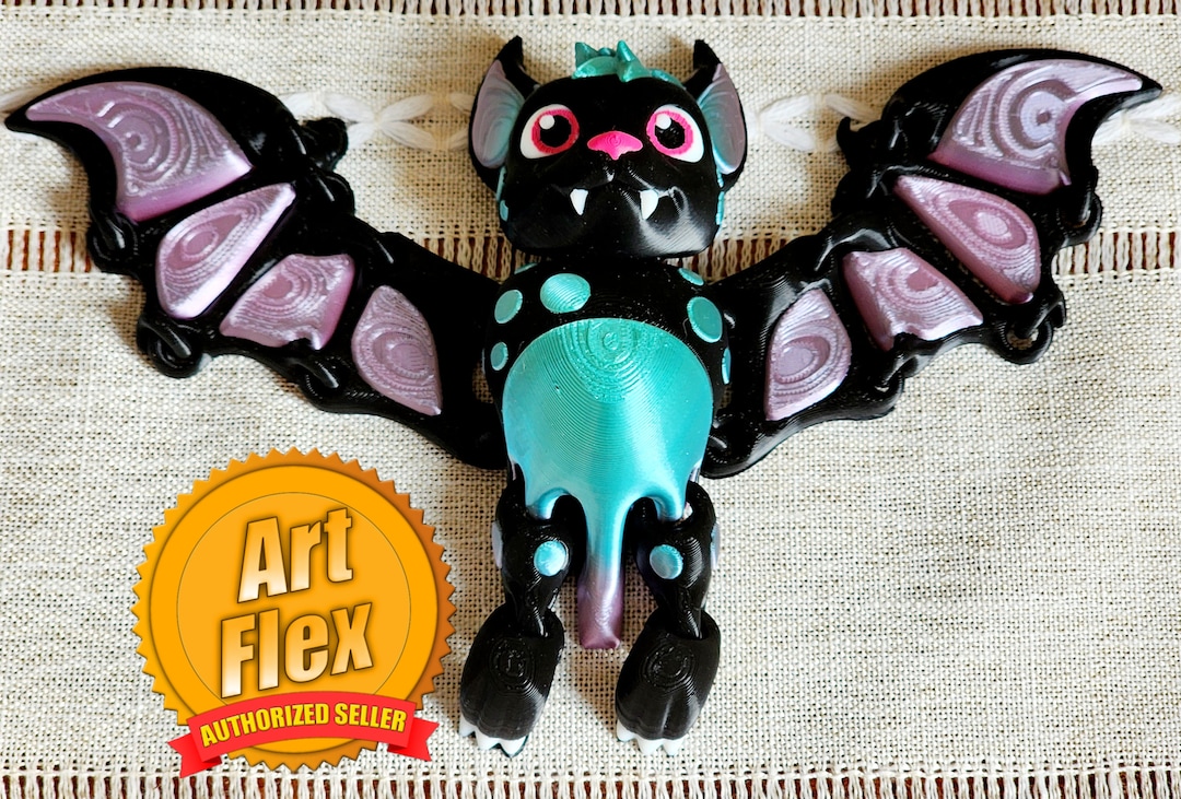 Flexi Bat: 3D Printed Artflex Figurine - Etsy
