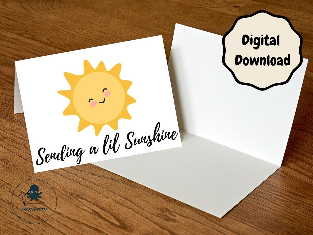 Printable Sunshine Feel Better Card | Get Well Soon | Sending a Little ...