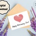 Printable Happy Anniversary Card | Heart Anniversary Card- Instant ...