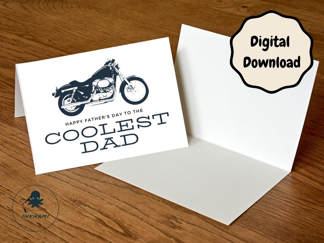 Printable Father's Day Card - Instant Download 7x5in Card -card for Dad ...