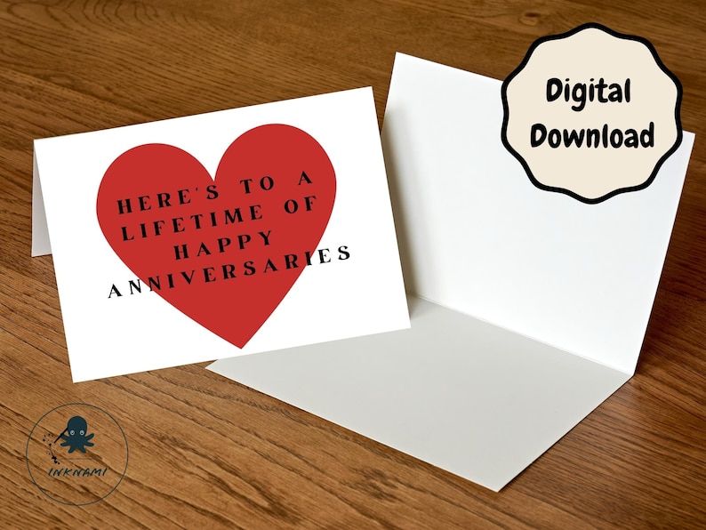 Printable Happy Anniversary Heart Card - Sentimental Anniversary ...