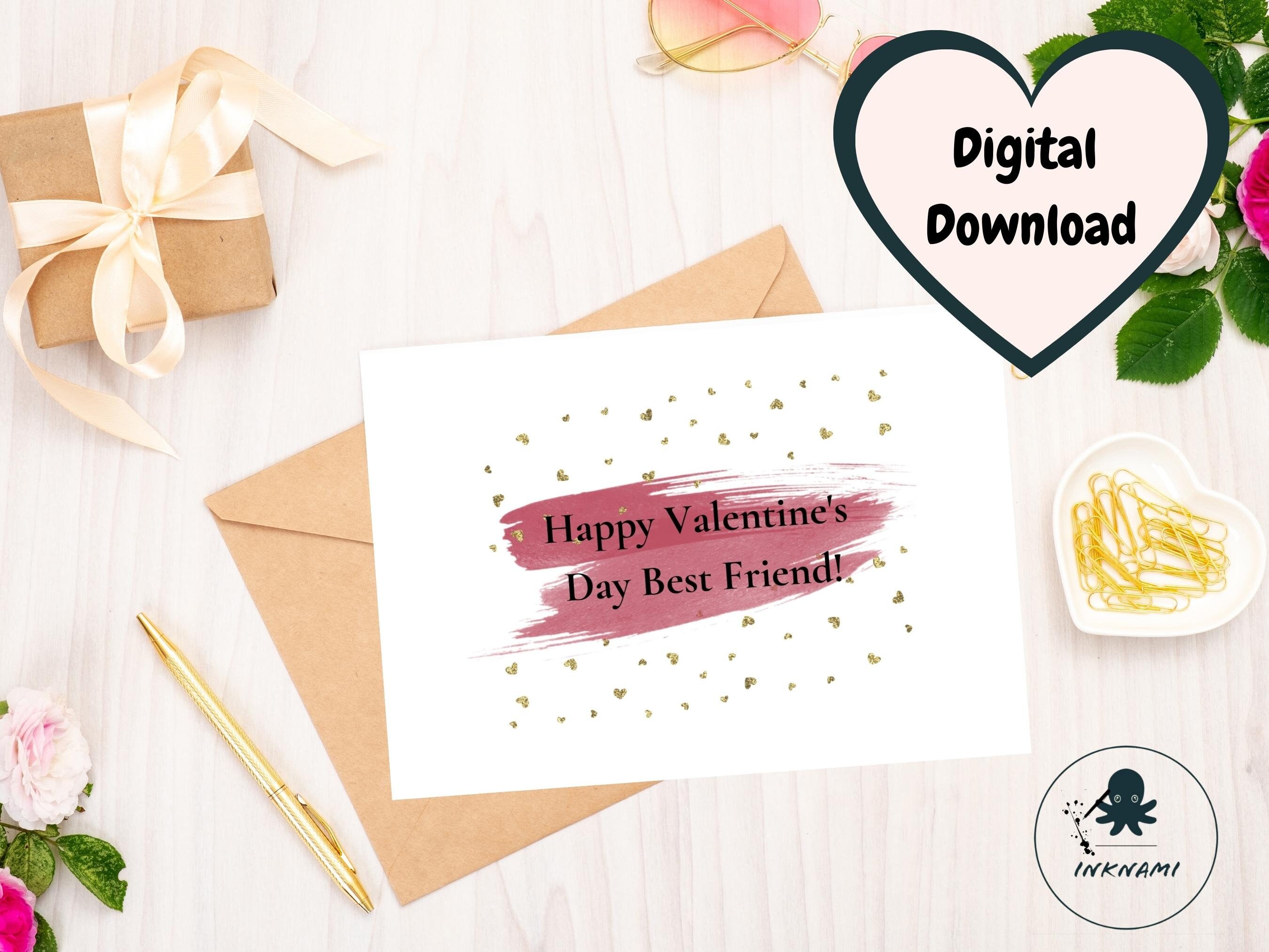 Printable Valentine's Day Card for Best Friend - Simple Valentine's Day ...