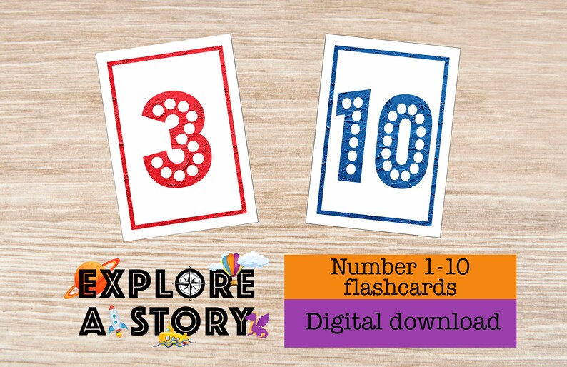 Number Recognition Flash Cards. Montessori. Preschool and Toddler ...