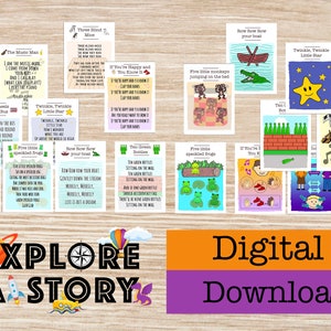 Children's Song Flash Cards. Nursery Rhyme. New Vocabulary. Preschool ...