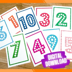 Number Recognition Flash Cards. Montessori. Preschool and Toddler ...