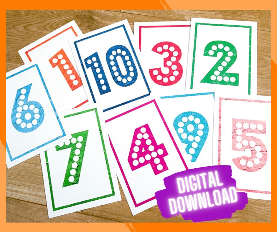 Number Recognition Flash Cards. Montessori. Preschool and Toddler ...