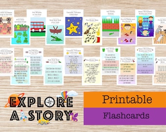 Nursery Rhyme Flash Cards. Children's Song. New Vocabulary. Preschool ...