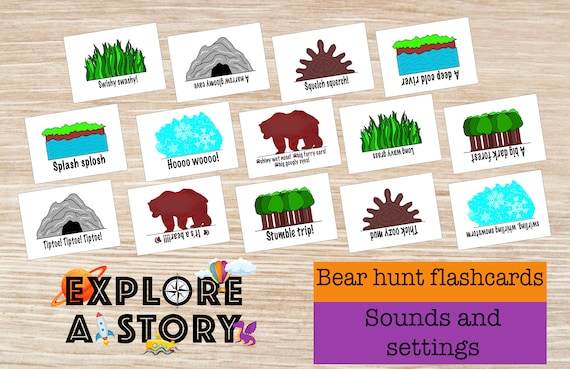 Flashcards Linked to Bear Hunt. Settings and Story Sequencing | Etsy