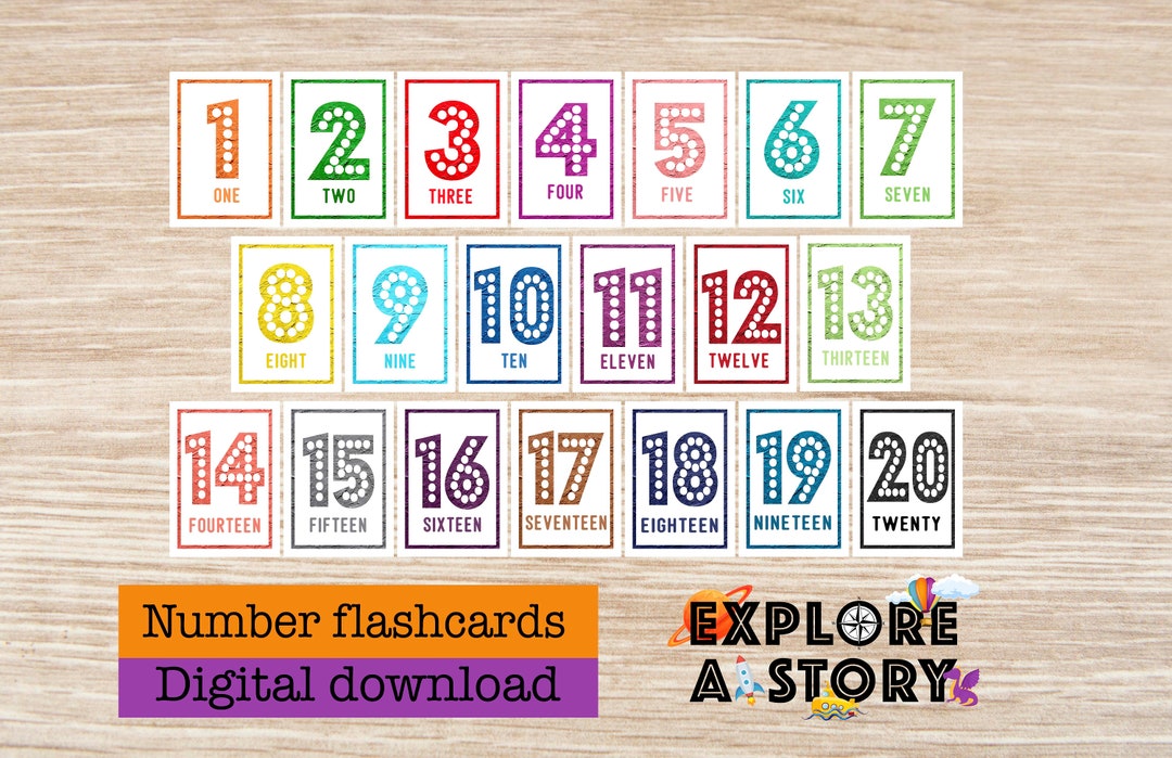 Number Recognition Flash Cards. Montessori. Preschool and Toddler ...