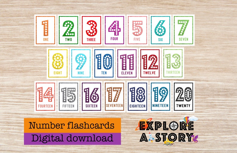 Number Recognition Flash Cards. Montessori. Preschool and - Etsy