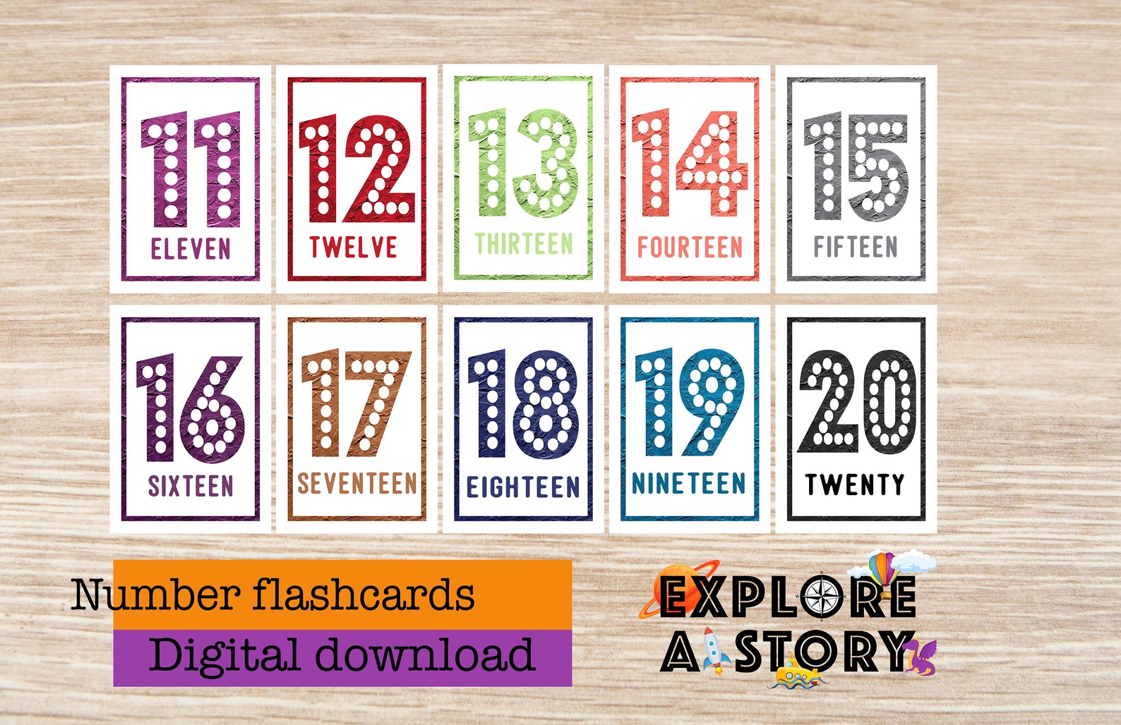 Number Recognition Flash Cards. Montessori. Preschool and Toddler ...