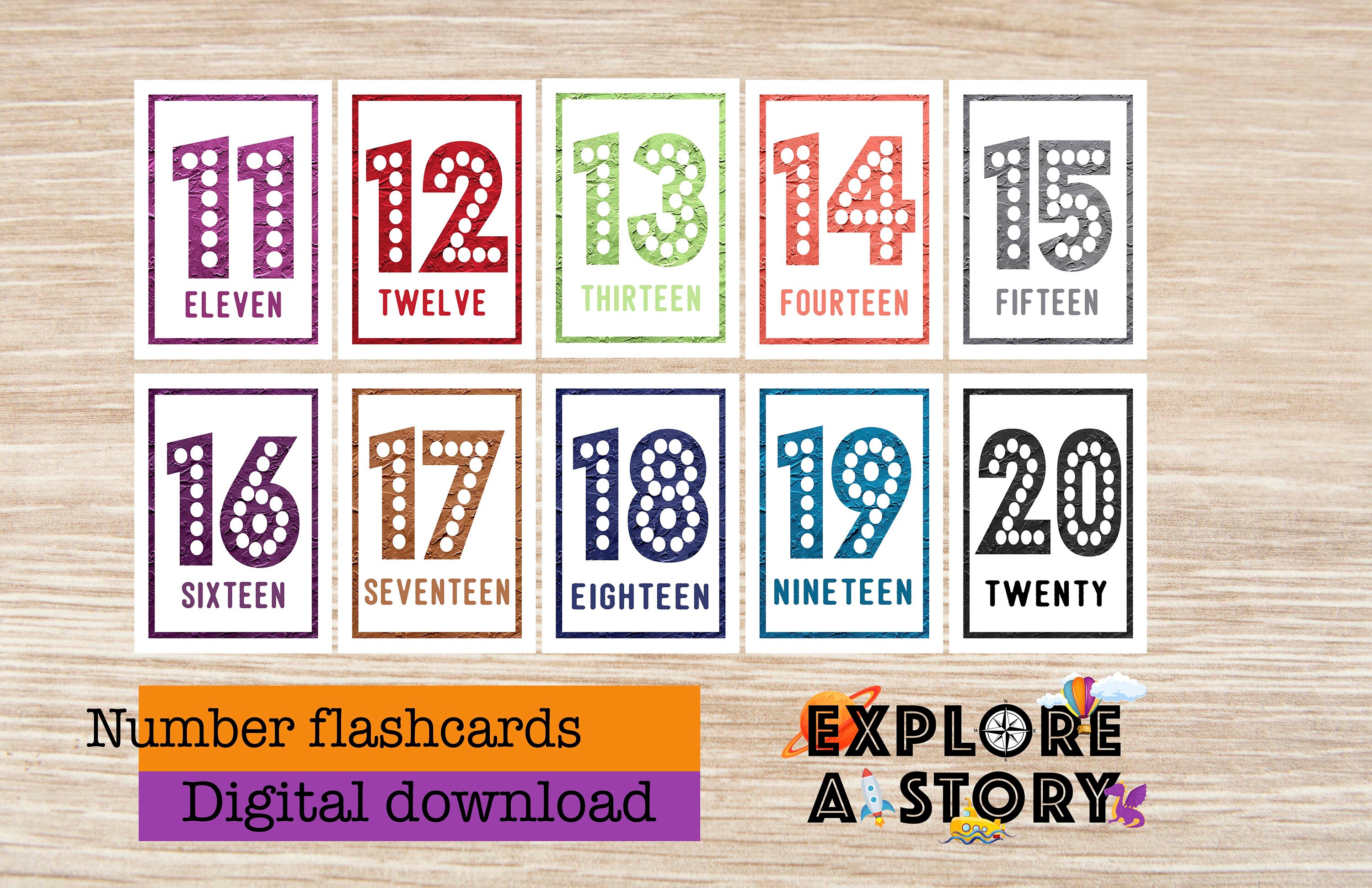 Number Recognition Flash Cards. Montessori. Preschool and Toddler ...