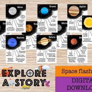 SOLAR SYSTEM Cards, Planet Flashcards, Montessori Resources ...