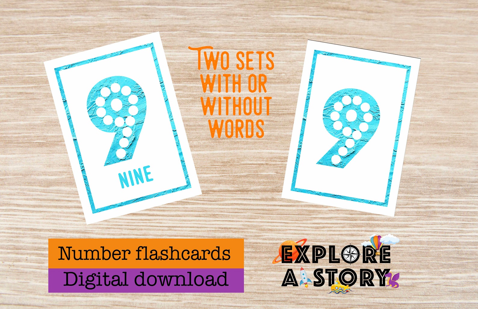 Number Recognition Flash Cards. Montessori. Preschool and Toddler ...