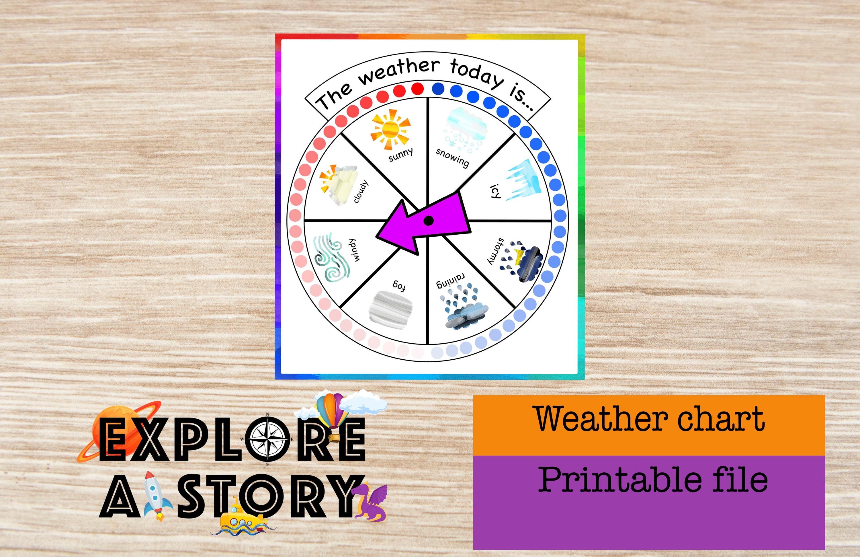 Weather Chart Digital Download, Morning Task, Busy Book, Entry Task ...