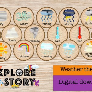 Flashcards Linked to Weather. Settings and Story Sequencing Cards ...