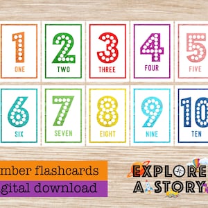 Number Recognition Flash Cards. Montessori. Preschool and Toddler ...