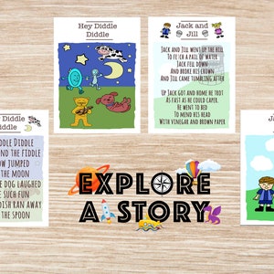 Nursery Rhyme Flash Cards. Children's Song. New Vocabulary. Preschool ...