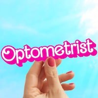 Cute Happy Contact Lens and Case Optometry Sticker, Optometrist Sticker ...