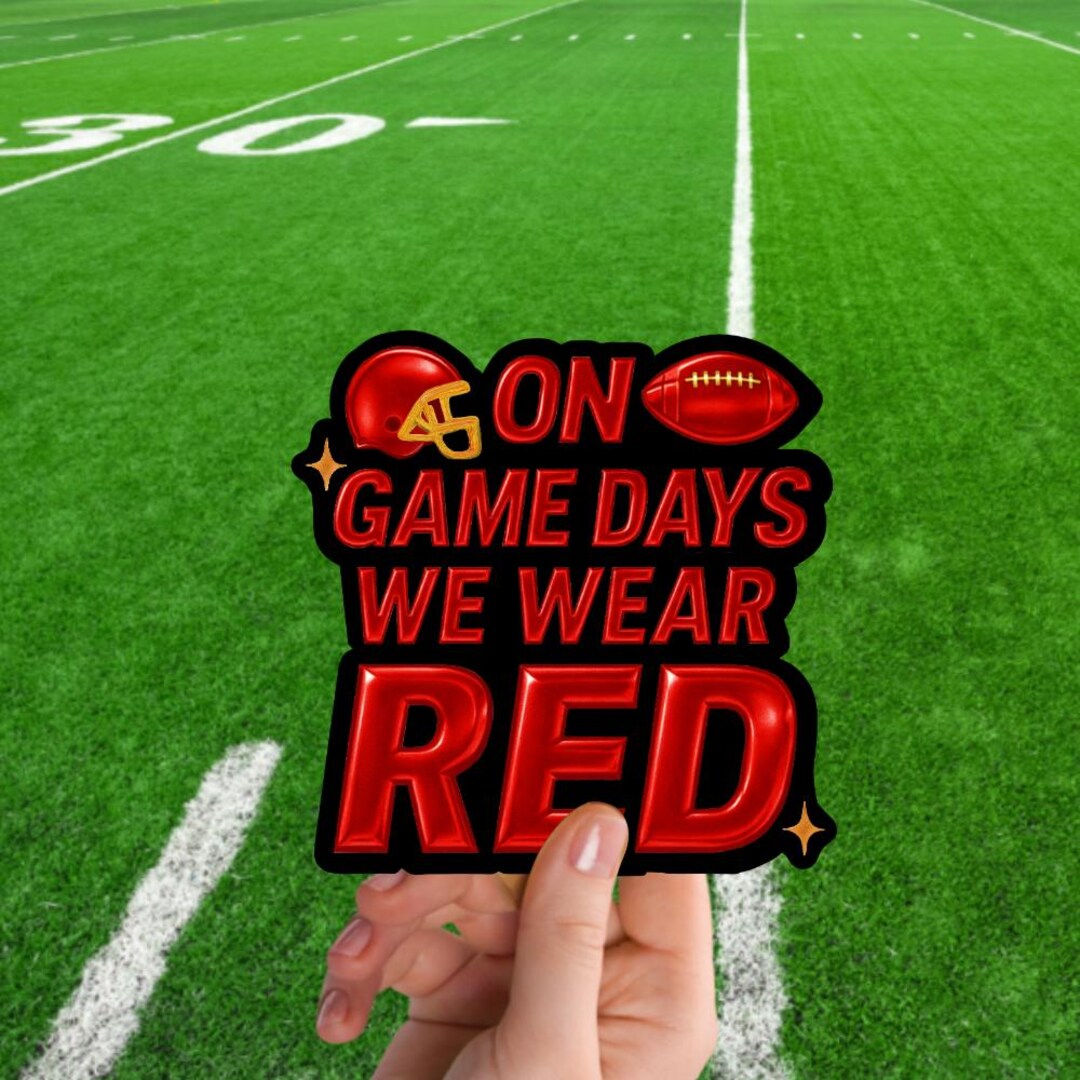 Red Football Game Day Sticker: Kansas City Chiefs Vinyl Decal - Etsy